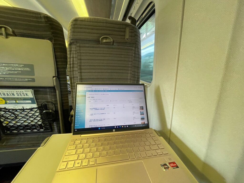 TRAIN DESK（新幹線オフィス車両）を利用してみた！使ってみて感じたこと